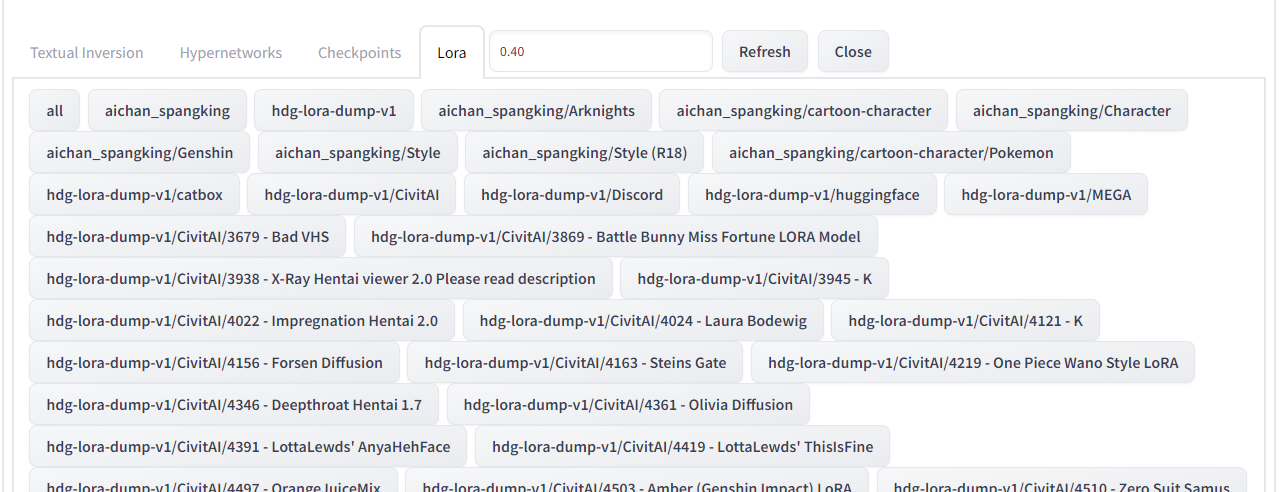 [Feature Request]: hide feature for subdirectory buttons in extra network option · Issue #7531 ...