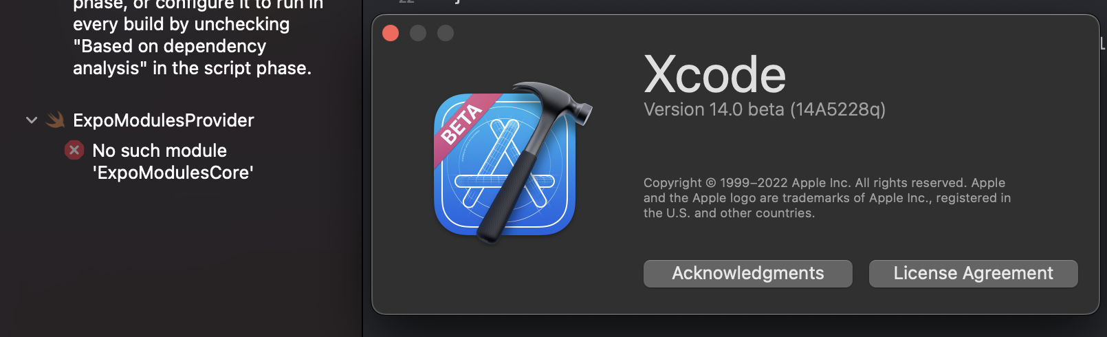 No such module 'ExpoModulesCore' · Issue #17511 · expo/expo · GitHub