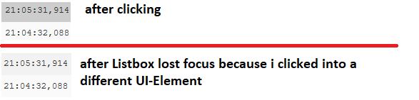 ListBox SelectedItem row highlighting barley visible after listbox lost ...