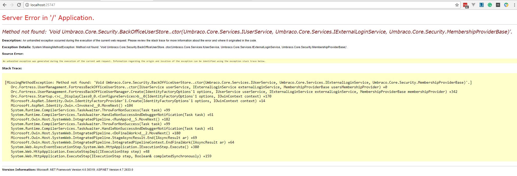 Cannot install on Umbraco 7.8.1 · Issue #8 · Offroadcode/Umbraco-2FA · GitHub
