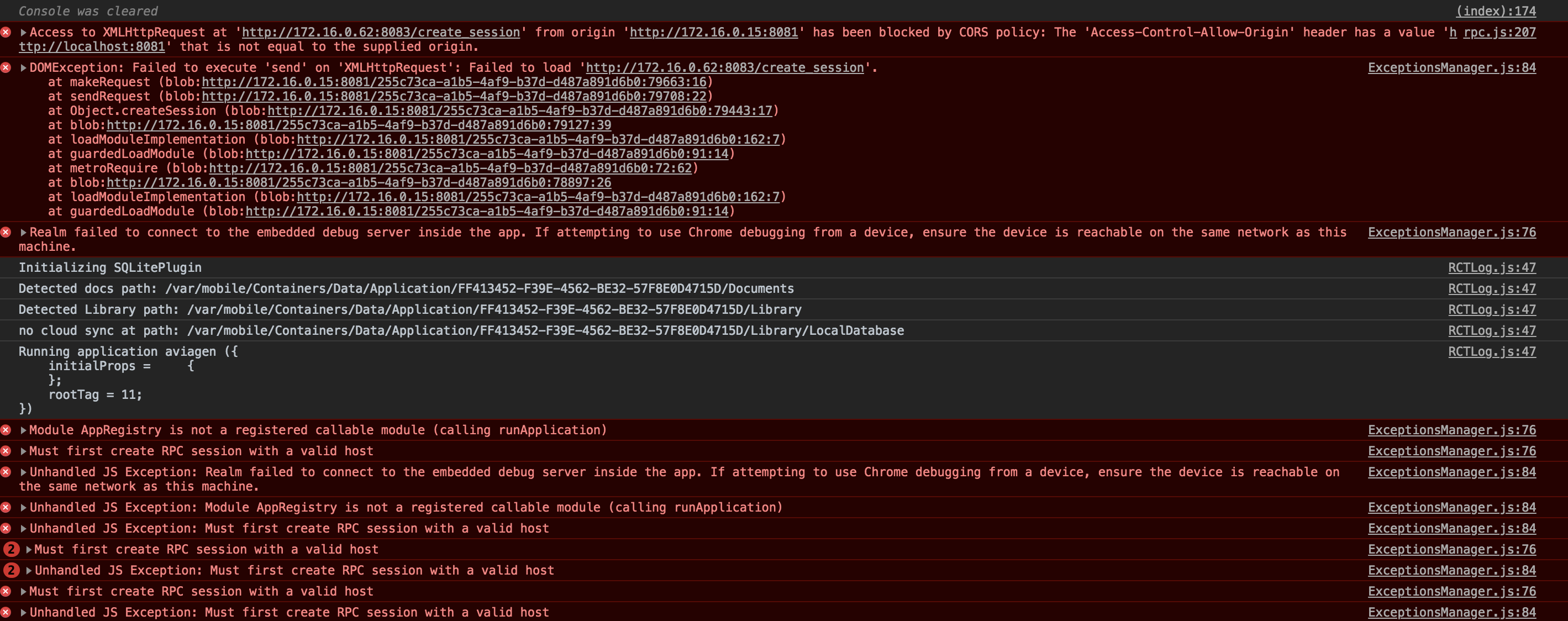 React Native Debug Error · Issue 1889 · Realmrealm Js · Github