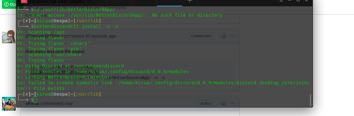 fatal javascript error ubuntu · Issue #48 · bb010g/betterdiscordctl · GitHub