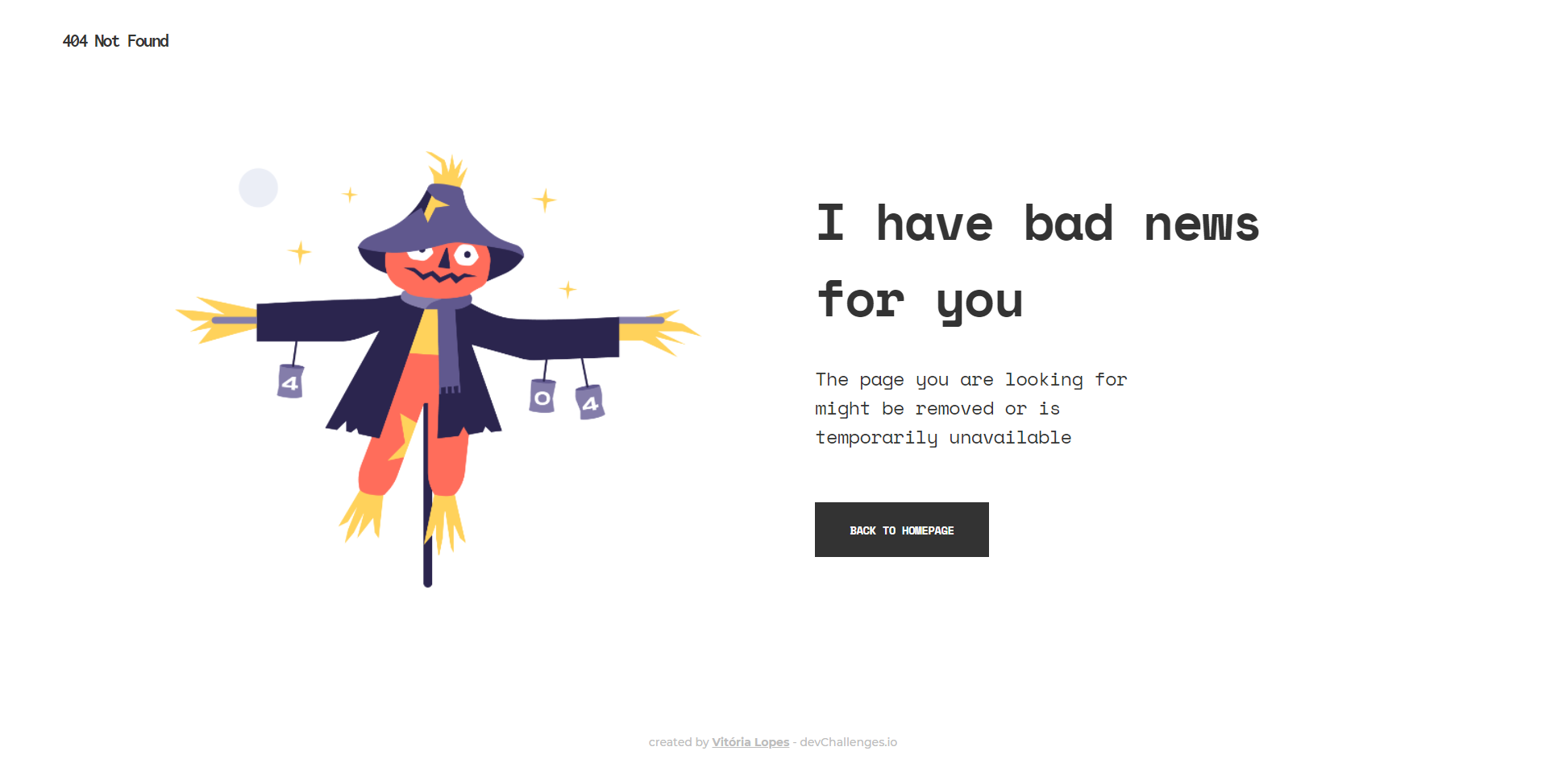 GitHub - stoneparker/devChallenge-404-page: 404 (Not Found) Page, with HTML and CSS