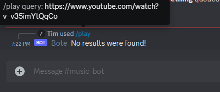 Youtube Links not working · Issue #226 · TannerGabriel/discord-bot · GitHub