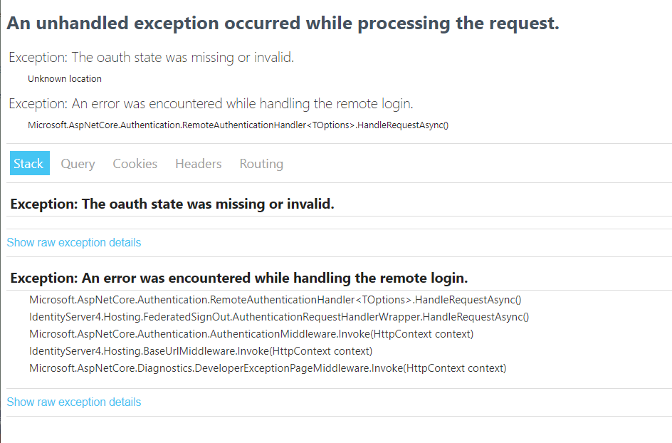 Some Errors With Oauthhandler · Issue 20988 · Dotnet Aspnetcore · Github
