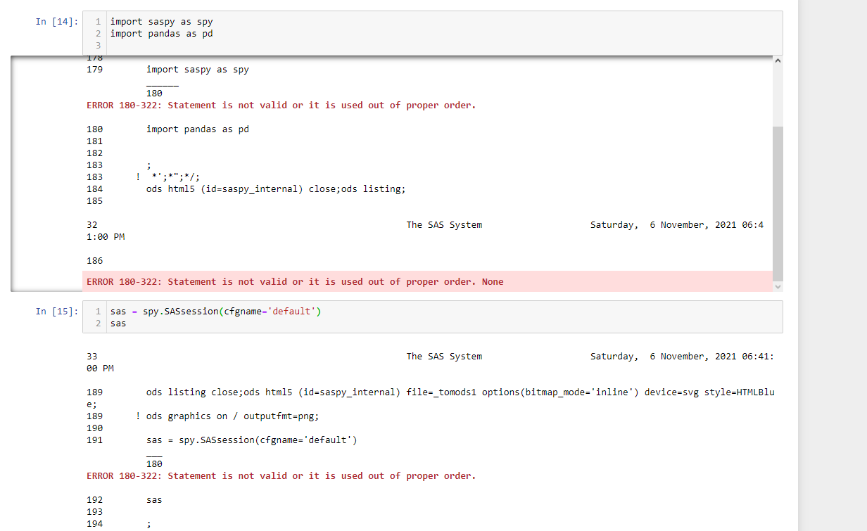 Saspy Error · Issue 417 · Sassoftware Saspy · Github