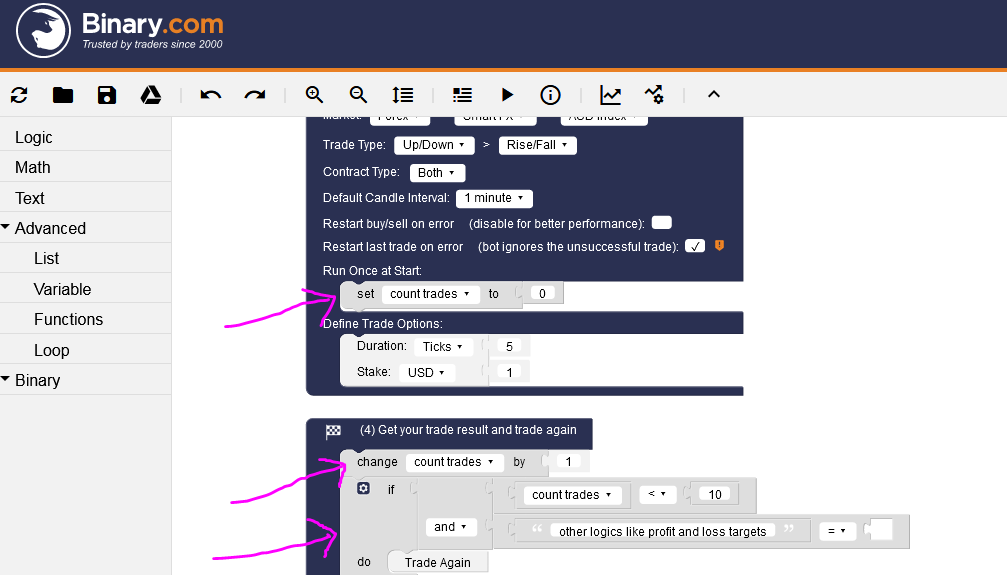 PLEASE HOW TO I STOP A BOT AFTER TEN RUNS · Issue #2065 · binary-com ...