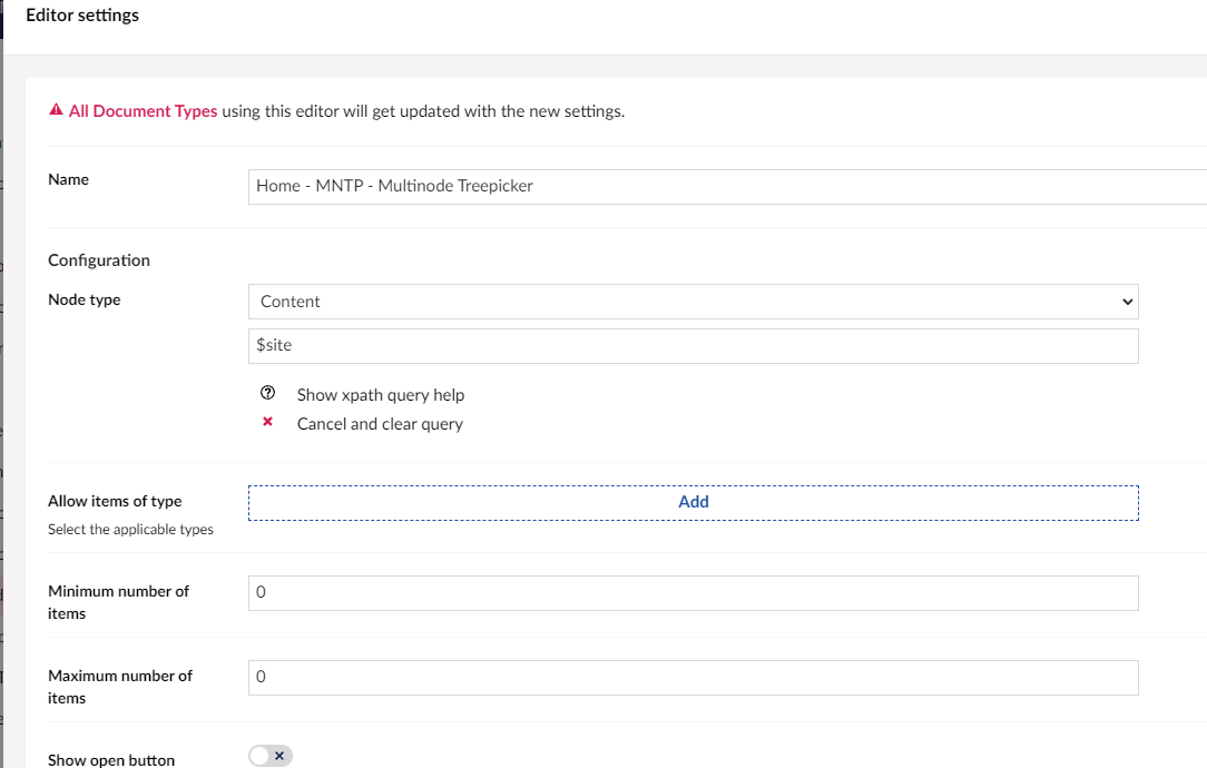 Content picker using xpath values fails if content is opened inside infinite editor. · Issue ...