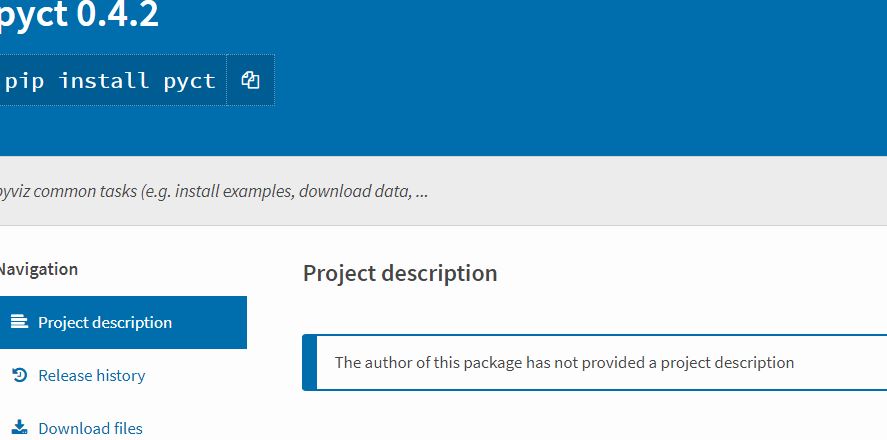 a minimal project description on pypi.org ? · Issue #32 · holoviz-dev/pyct · GitHub