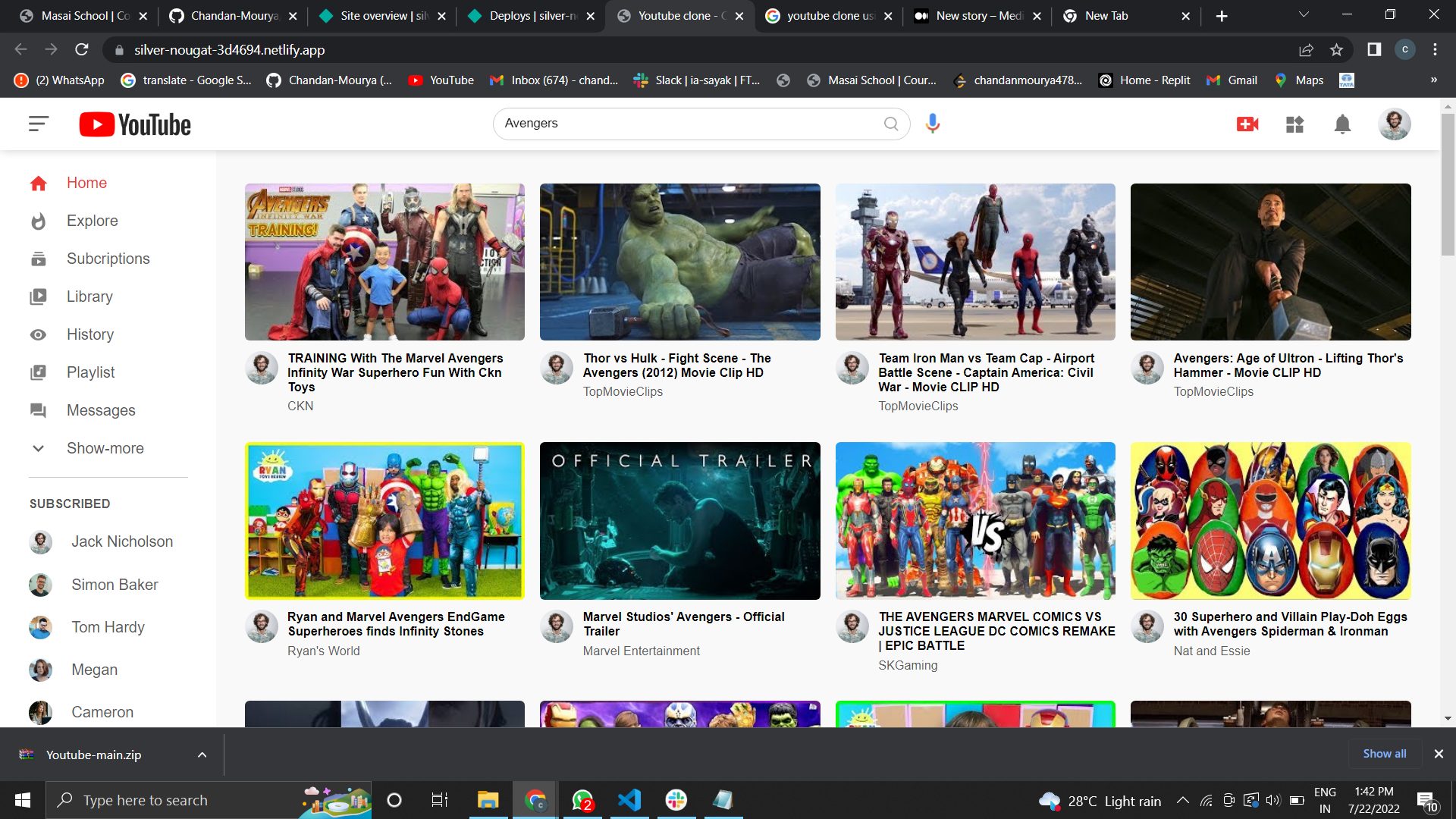 GitHub - Chandan-Mourya/YouTubeClone: Chandan Mourya-YouTube-Clone Building a clone of famous ...