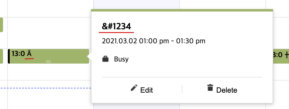 Display name with codepoint · Issue #756 · nhn/tui.calendar · GitHub