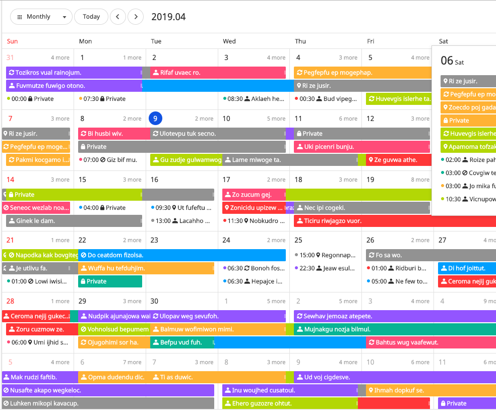 In a monthly view, the More View of last row and column is cropped ...