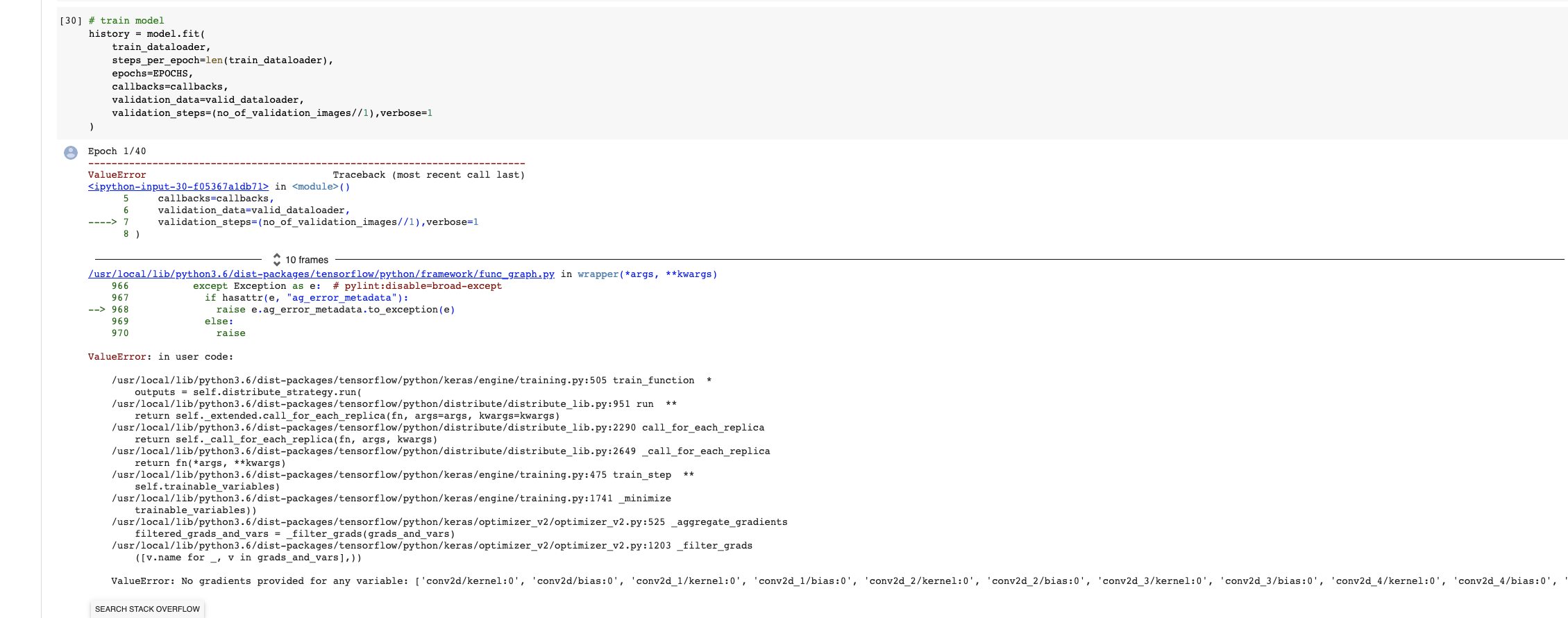 ValueError: No gradients provided for any variable: ['conv2d/kernel:0', 'conv2d/bias:0', · Issue ...
