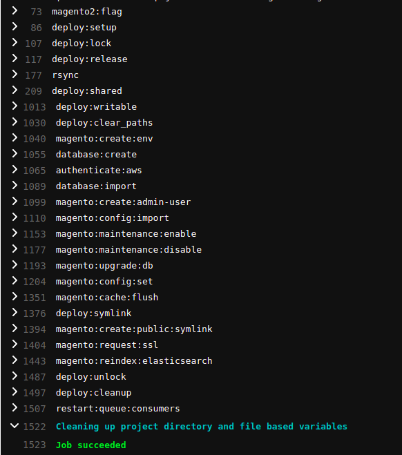 New CI output groups hooks inside task · Issue #2749 · deployphp ...