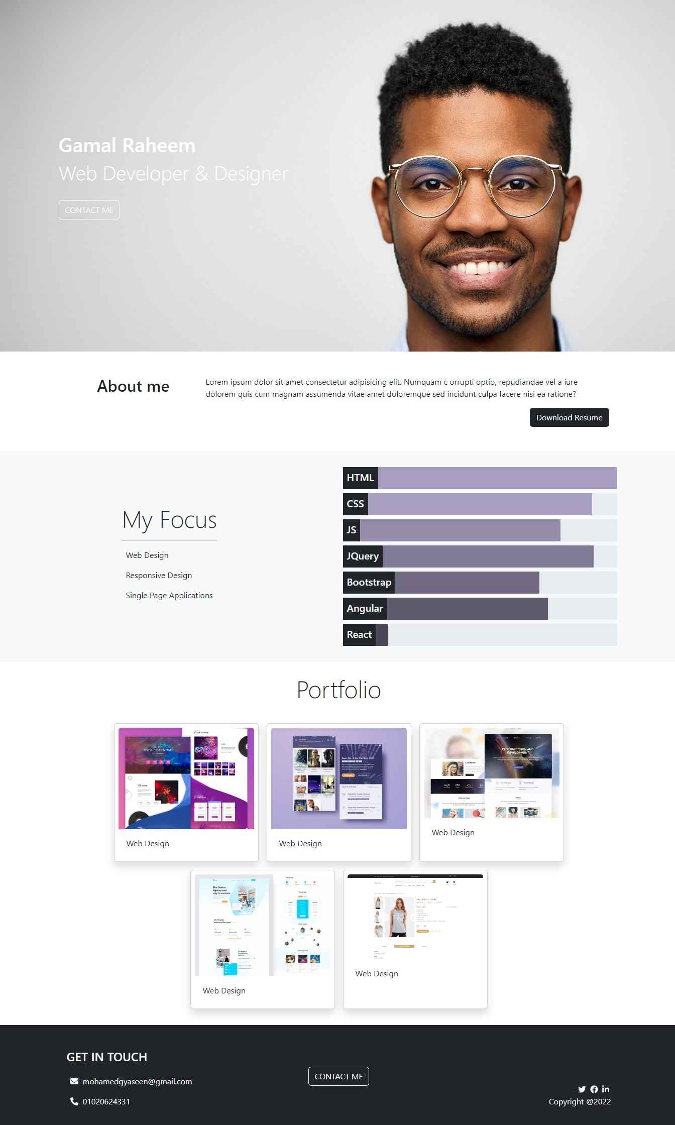 GitHub - C0DE-L00P/simple-react-cv