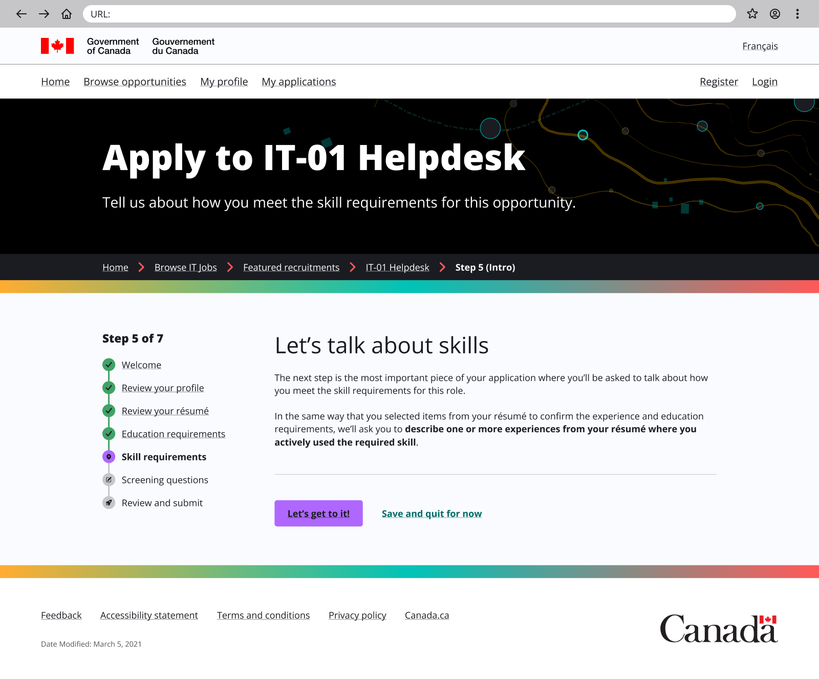 Application Revamp: Skills intro page · Issue #6065 · GCTC-NTGC/gc ...