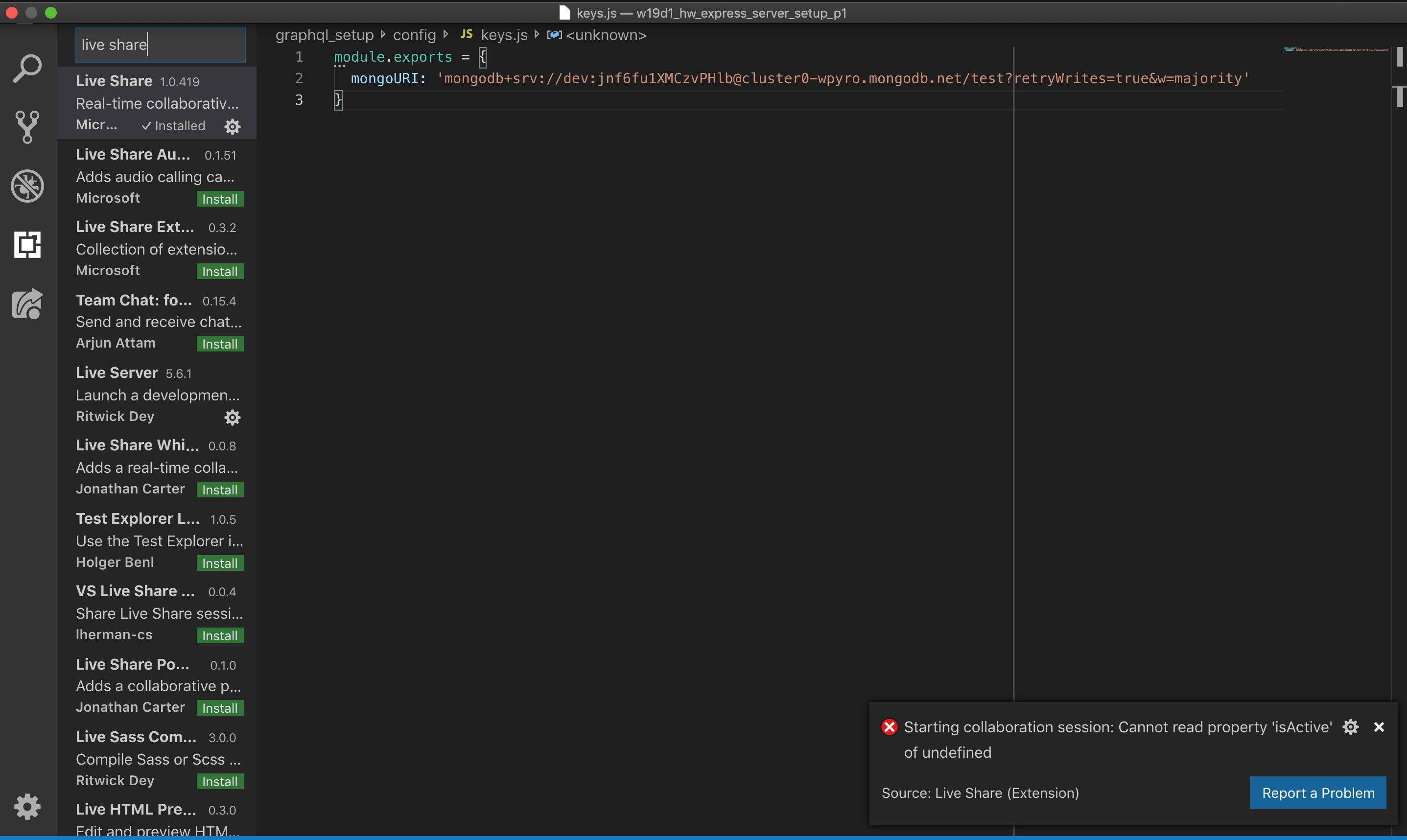 Vs Code Starting Collaboration Session Already Connected To A Workspace · Issue 2316