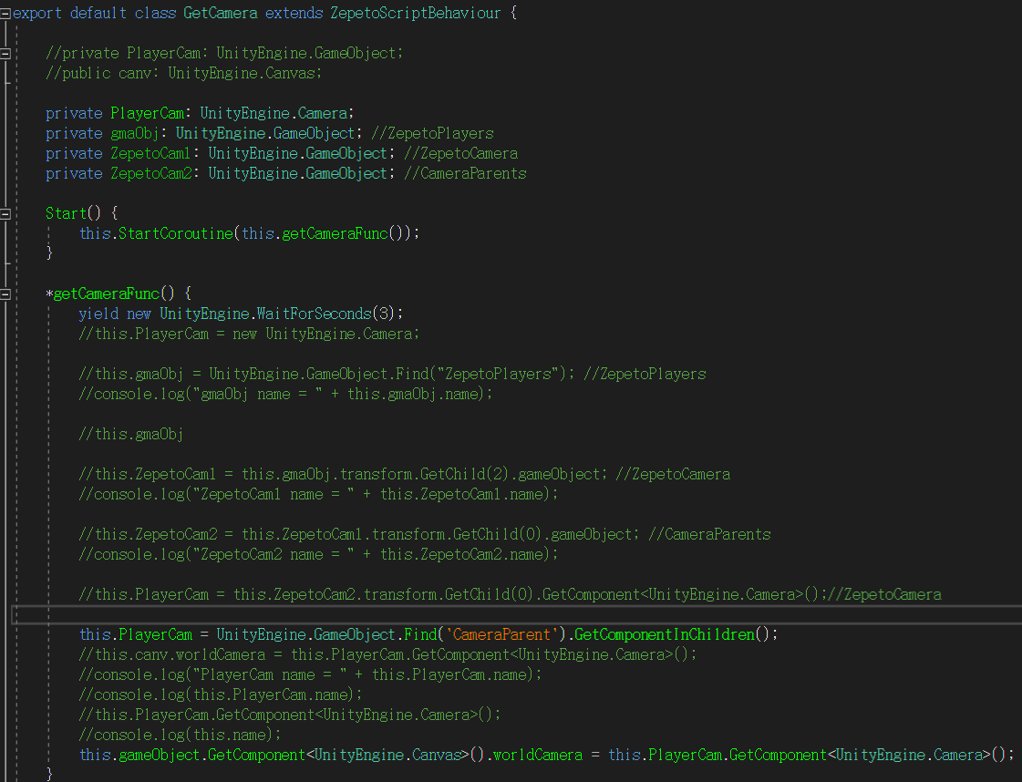 동적 생성되는 캐릭터의 카메라를 가져오고 싶습니다. · naverz zepeto-studio-kor · Discussion #71 · GitHub
