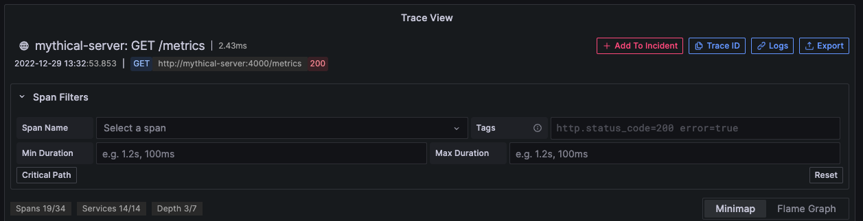 Trace View: Reworked Header · Issue #61373 · grafana/grafana · GitHub