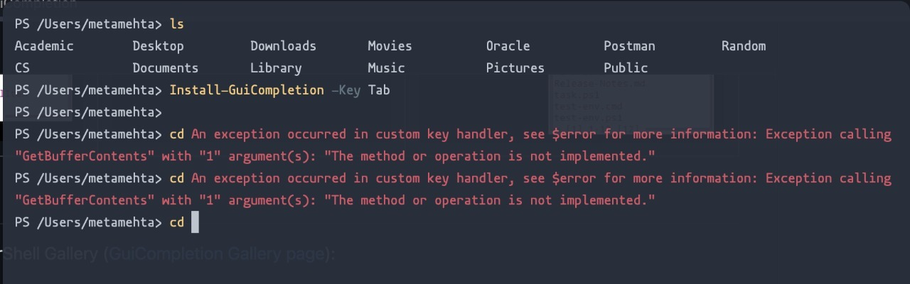 Doesn't work on macOS. Could it be made cross-platform? · Issue #4 · nightroman/PS-GuiCompletion ...