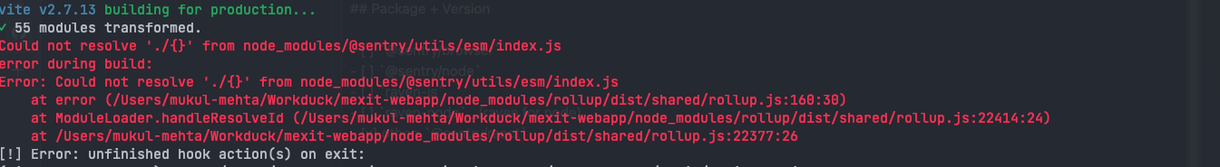 Could not resolve './{}' when used with Vite + React · Issue #4473 · getsentry/sentry-javascript ...