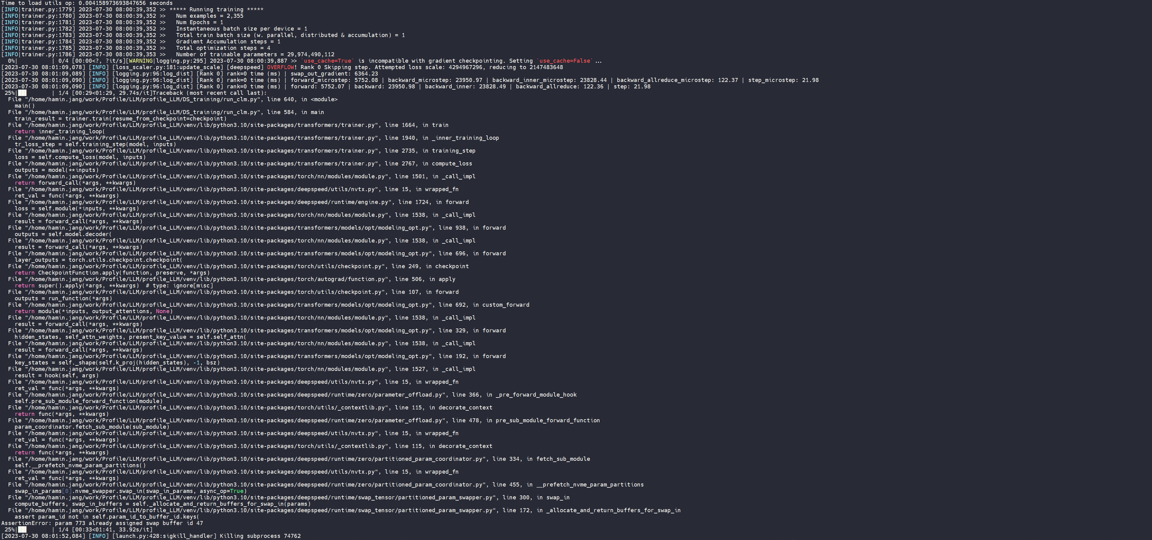 Bug Cannot Increase Batch Size More Than 1 With Zero Infinity Ssd Offloading · Issue 4047