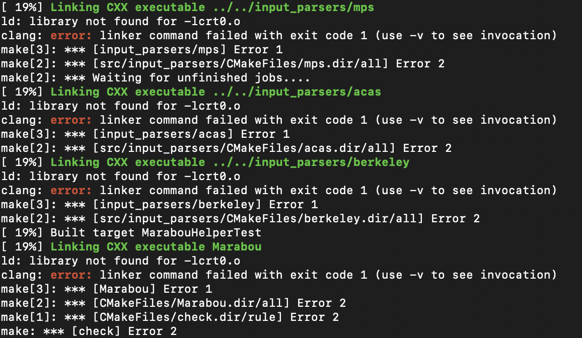 linker command failing on mac · Issue #384 · NeuralNetworkVerification/Marabou · GitHub