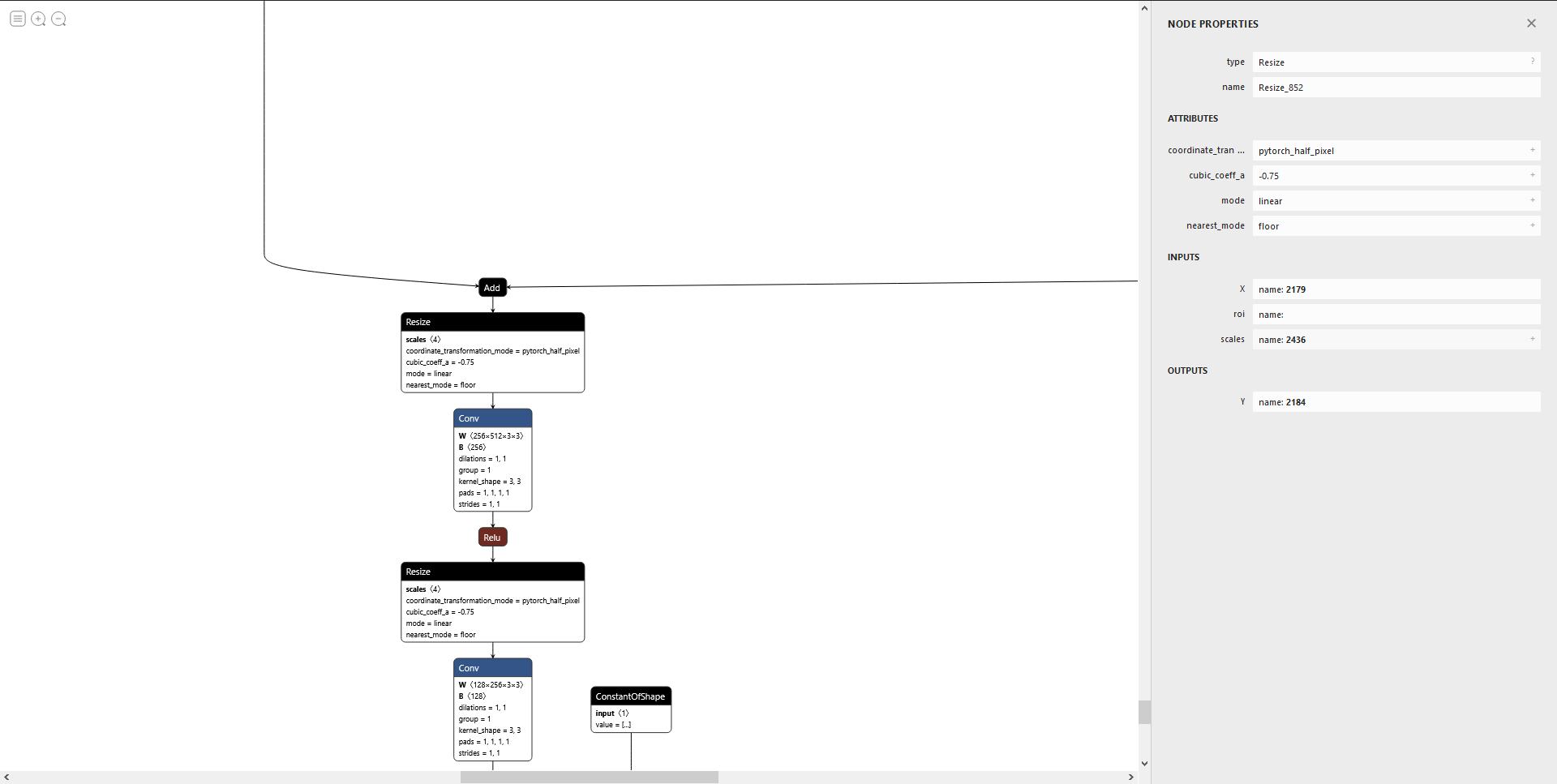 'Error: unrecognized input '' for node: Resize' on onnxruntime-web-bundler opset 13 webgl ...