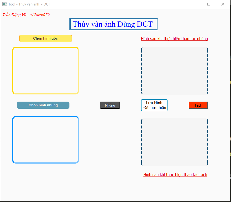 GitHub - vfor4/Watermark-base-on-DCT: Đồ án cuối kì môn kĩ thuật giấu tin