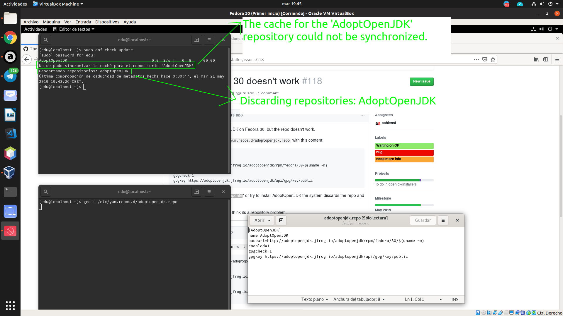 The repo for Fedora 30 doesn't work · Issue #118 · adoptium/installer · GitHub