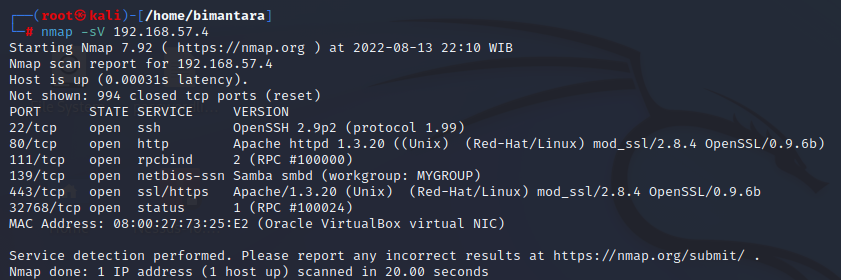 GitHub - Abdibimantara/Vulnerability-Asessment-Kioptrix-Level-1-Vulnhub