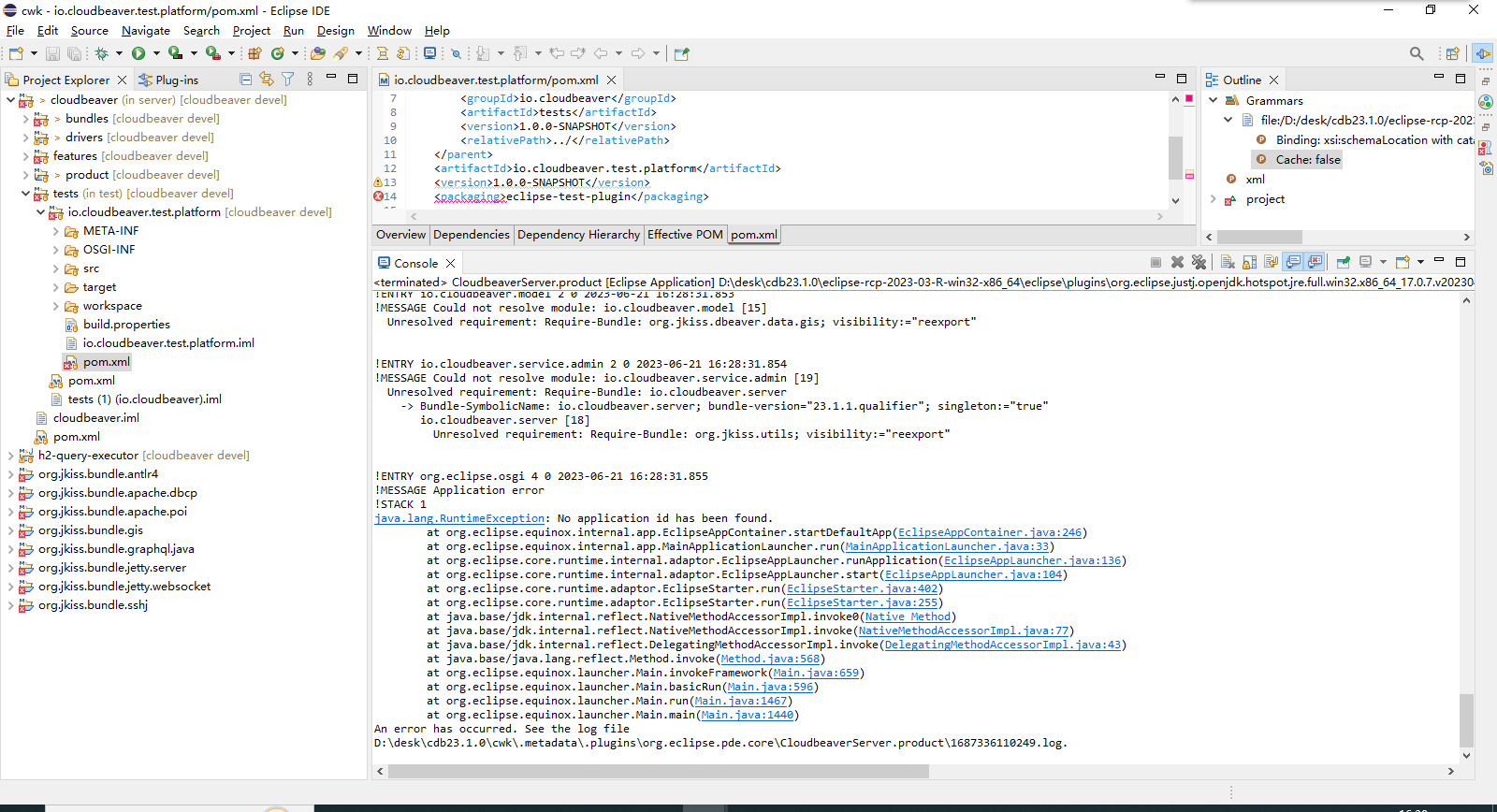run in eclipse fail · Issue #1777 · dbeaver/cloudbeaver · GitHub