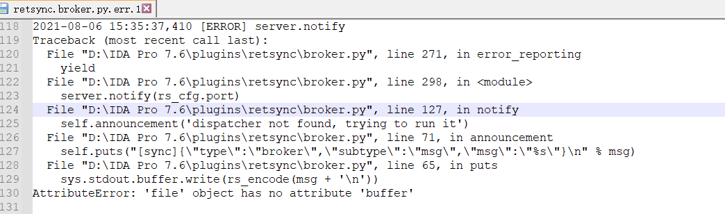 IDA7.6，ERROR:[sync] idb is disabled · Issue #76 · bootleg/ret-sync · GitHub