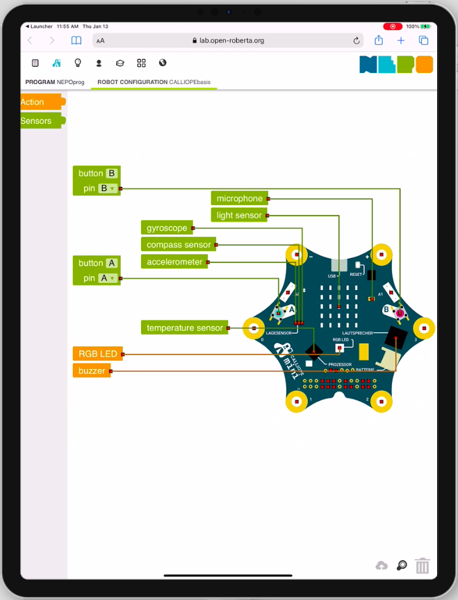Robot configuration tab does not show robot board on some iOS devices (iOS 11.x and under ...