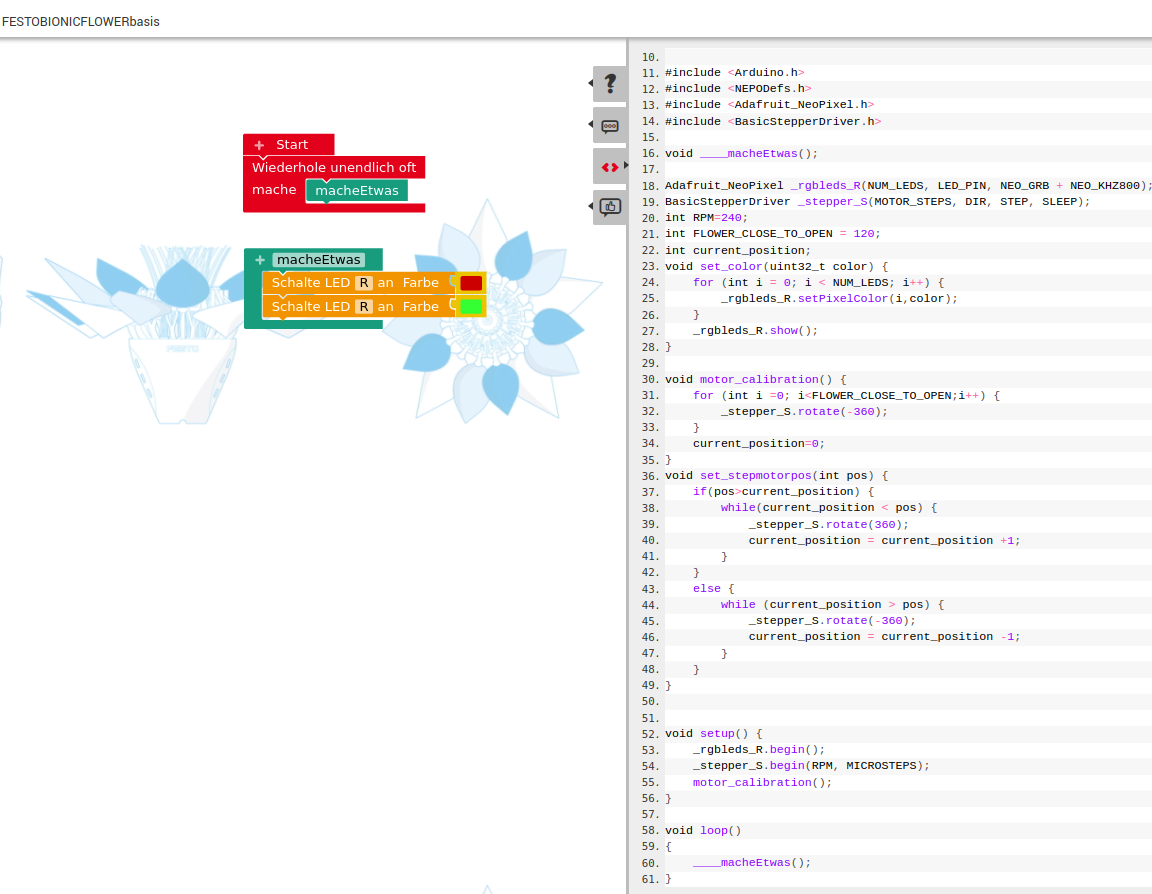 Festobionic Flower: User defined functions not being generated! · Issue #1370 · OpenRoberta ...