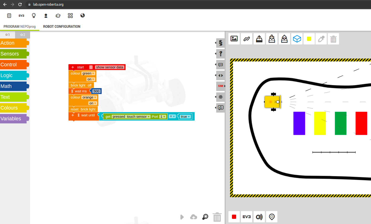 EV3's brick led off and reset blocks do not work as expected in simulation · Issue #1502 ...