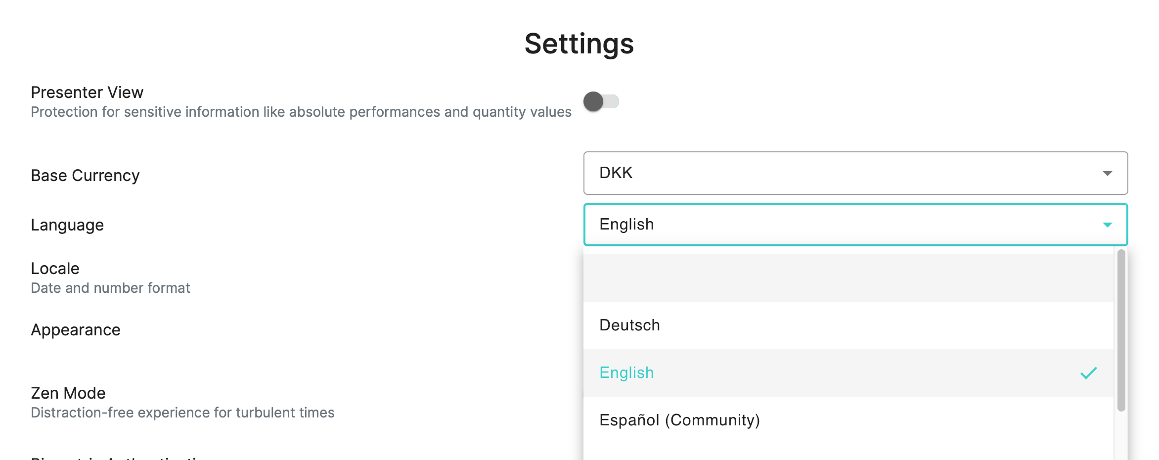 [BUG] Blank item in Language dropdown · Issue #2613 · ghostfolio/ghostfolio · GitHub