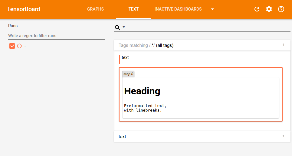 Tensorboard tf.summary.text mangles markdown linebreaks · Issue #222 · tensorflow/tensorboard ...