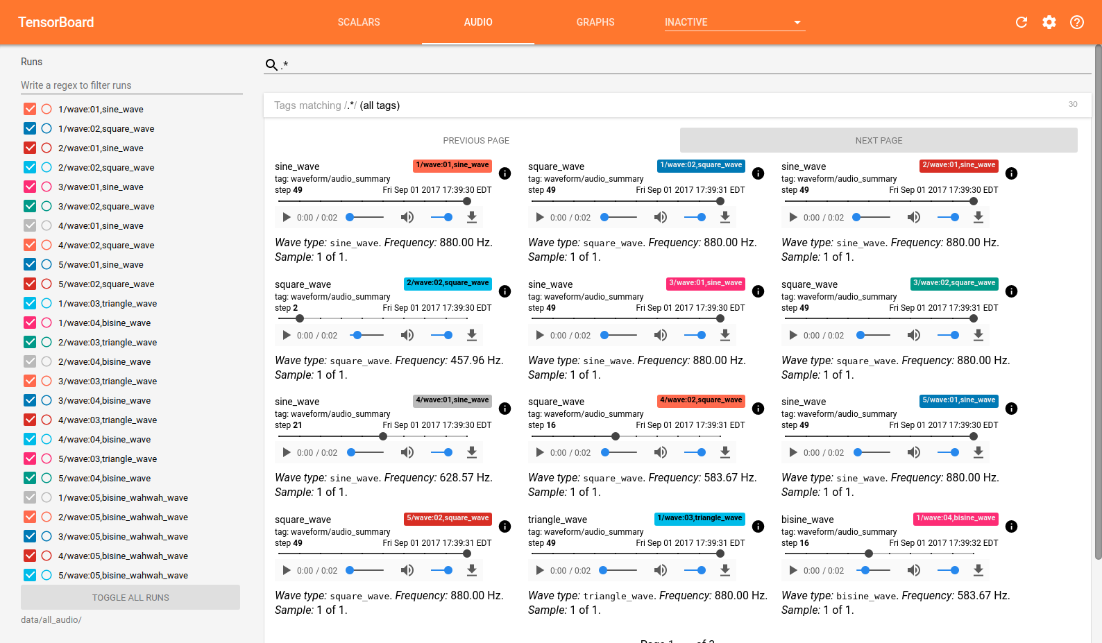 Can't load >5 Audio summaries, Broken pipe error · Issue #35 · tensorflow/tensorboard · GitHub