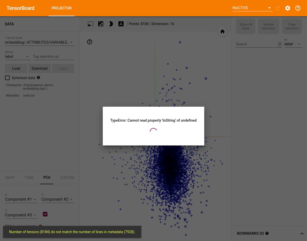 projector_demo.py does not have proper metadata · Issue #3444 · tensorflow/tensorboard · GitHub