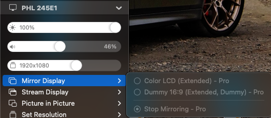 Mirror feature is not available · Issue #1260 · waydabber/BetterDisplay · GitHub