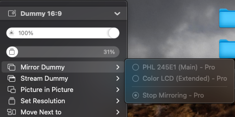 Mirror feature is not available · Issue #1260 · waydabber/BetterDisplay · GitHub