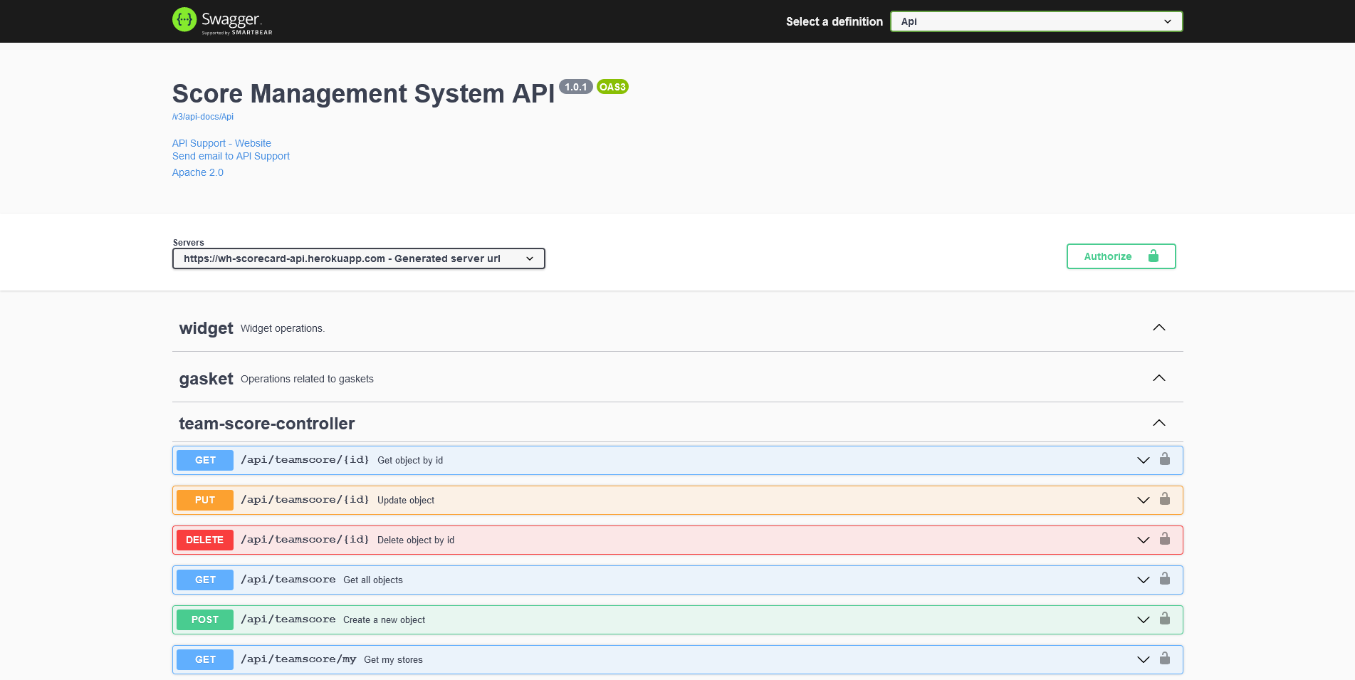 GitHub - sangharshgautam/wh-scoreboard-api