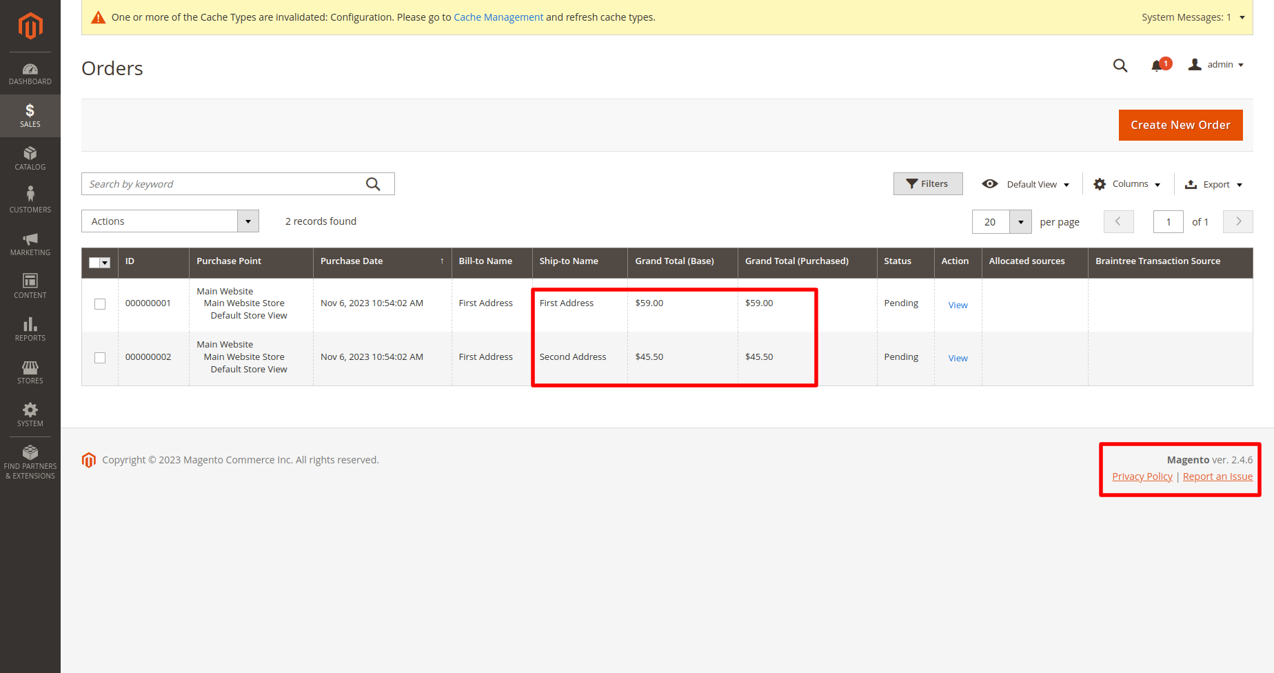 Discount Amount Sales Rule Not Applied In The Order Items Of The First Order In [multishipping