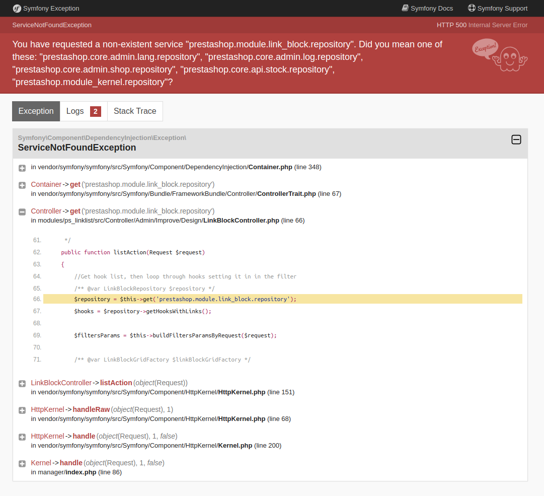 Bug in module Ps_linklist after upgrade v.1.7.1.2 to 1.7.6.1 · Issue #16214 · PrestaShop ...