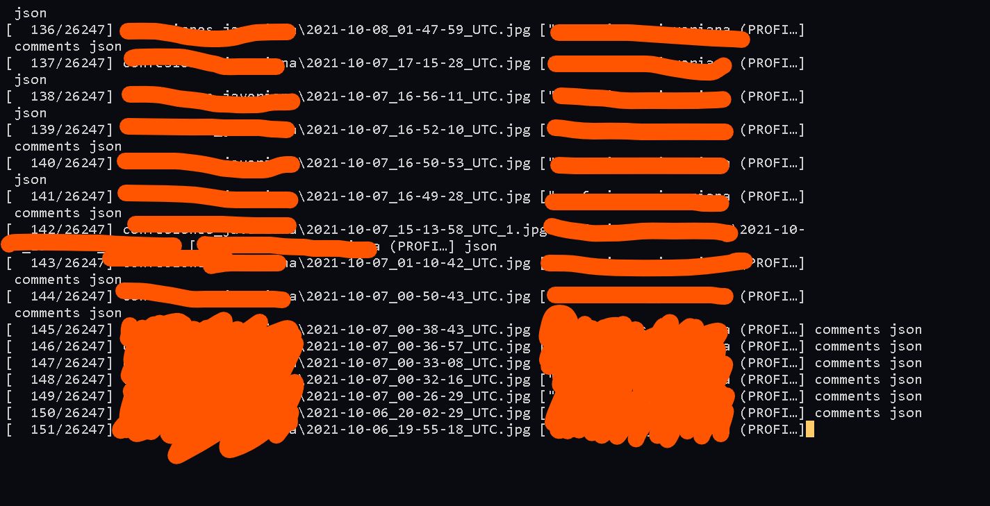 Not getting posts consistently neither using command line or a Py script.(Getting max retries ...