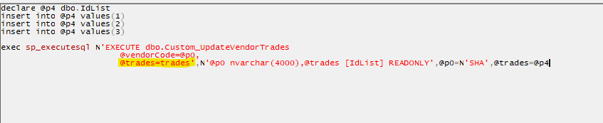 ExecuteSqlInterpolatedAsync is not properly translating user-defined ...