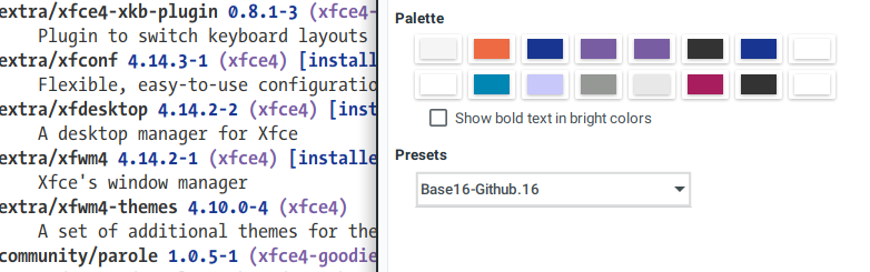 Difference between normal and 16 variant · Issue #6 · tinted-theming/tinted-xfce4-terminal · GitHub