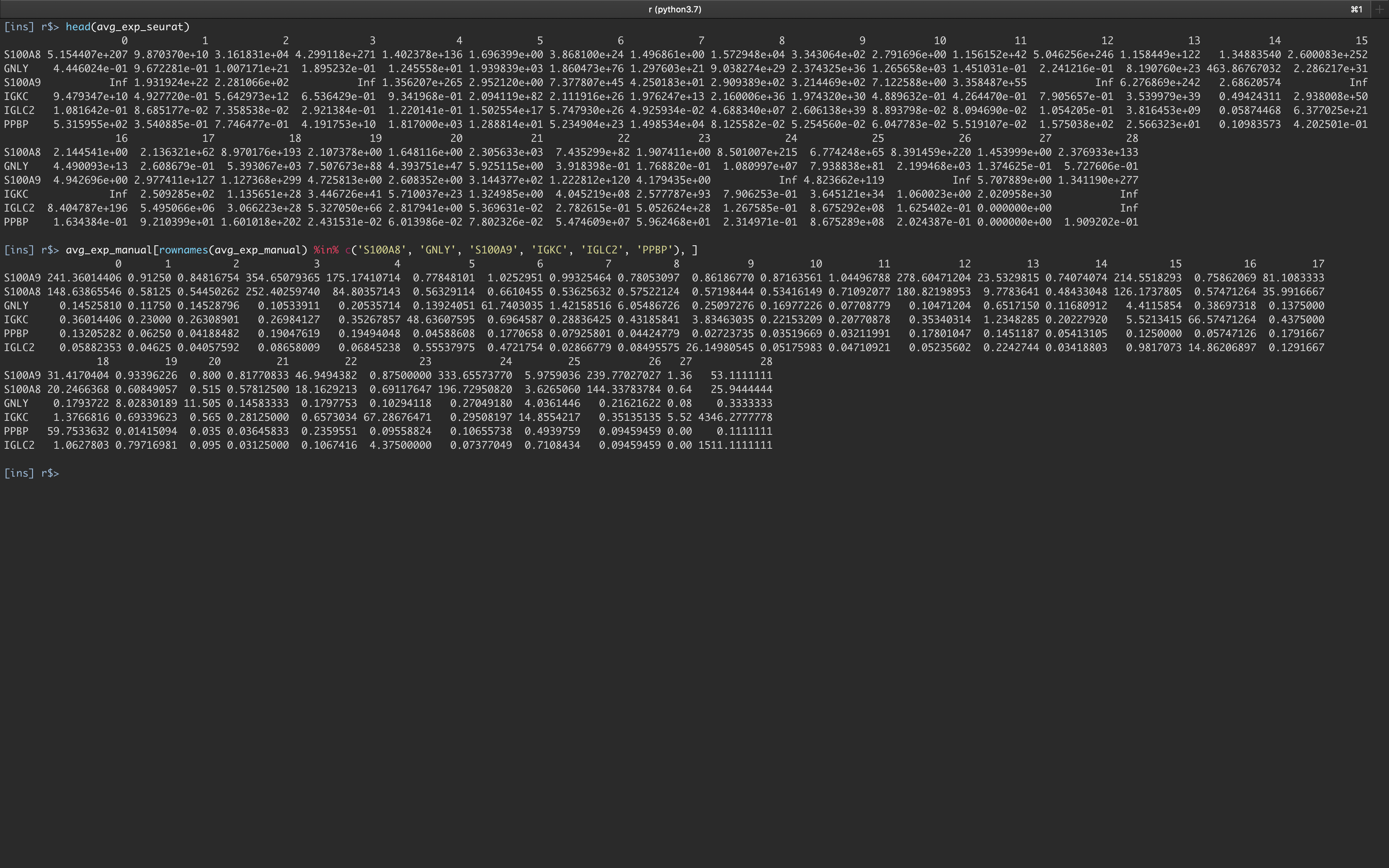 AverageExpression returns infinite values · Issue #3106 · satijalab ...
