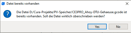 Dialog box overwriting a gcode file is not correctly localized (german ...